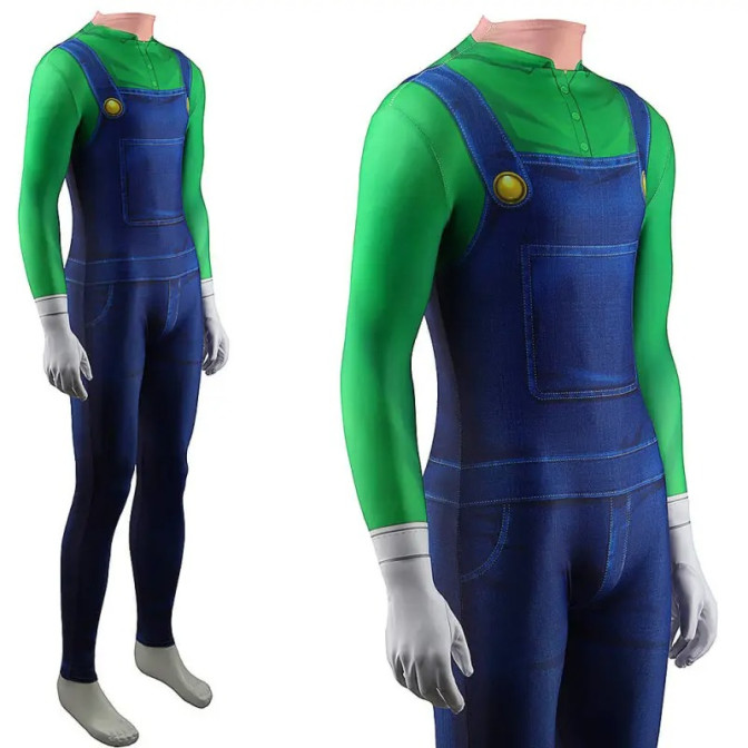 The Super Mario Bros. Luigi Costume - Bodysuit Luigi Cosplay | Cosplay ...