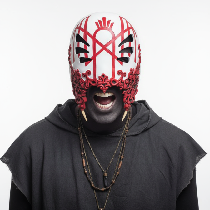 Sleep Token Vessel Mask Prop - White Red Sleep Token Cosplay Costume ...