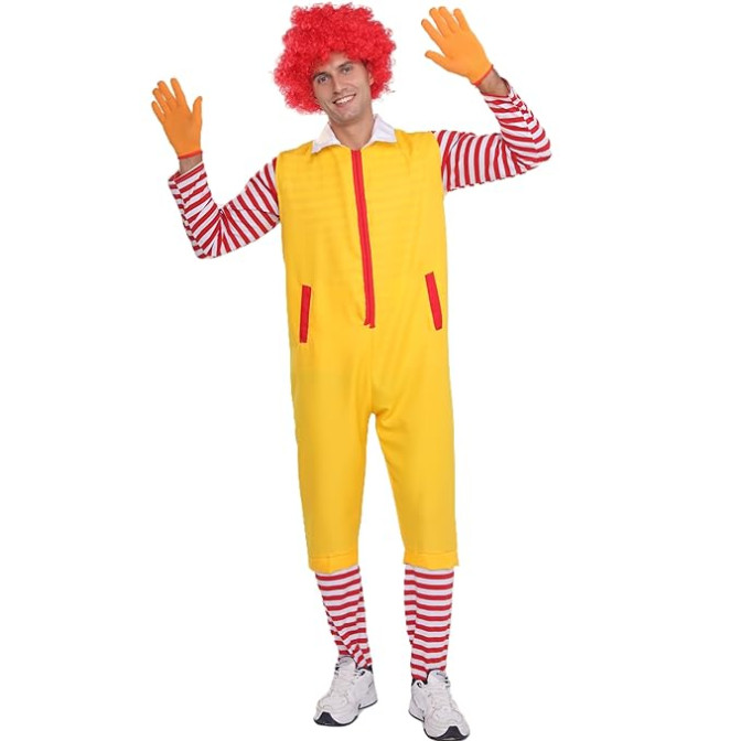Ronald Mcdonald Costume - Jumpsuit Ronald Mcdonald Cosplay | Cosplay ...