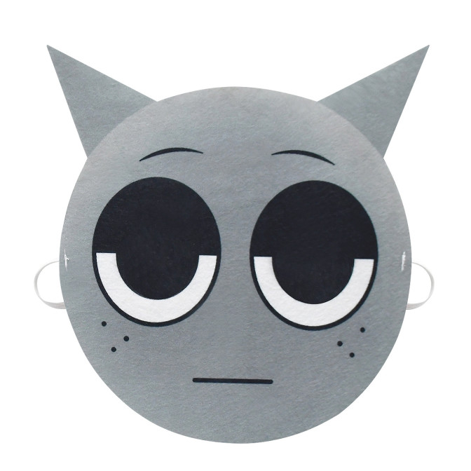 Girls Sprunki Gray Costume - Dress Mask Set Gray Sprunki Cosplay ...