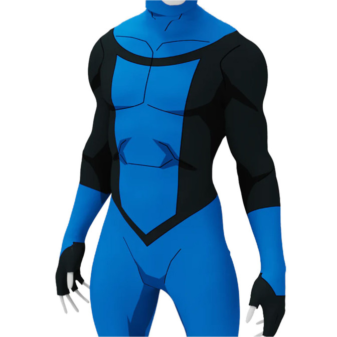 Invincible Season 3 Mark Grayson Costume - Blue Bodysuit Mask Mark ...