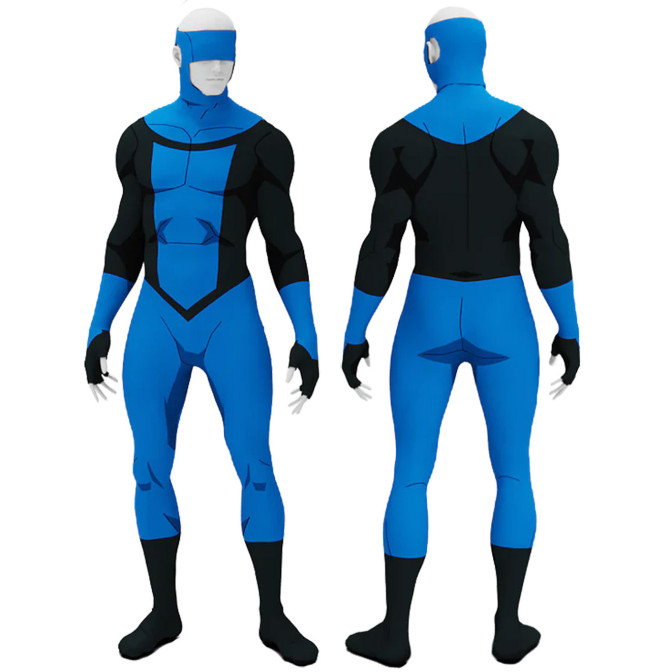 Invincible Season 3 Mark Grayson Costume - Blue Bodysuit Mask Mark ...