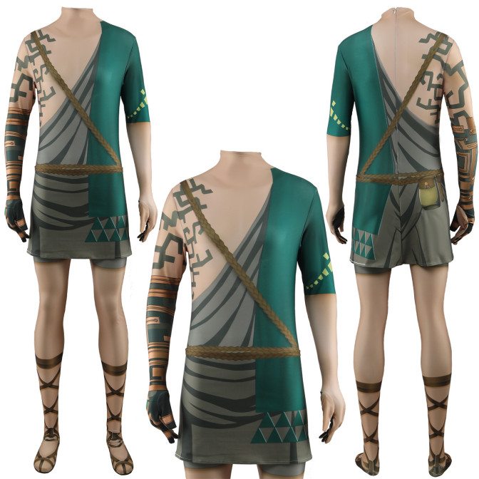 Zelda Tears Of The Kingdom Link Costume - Archaic Tunic Link Cosplay ...
