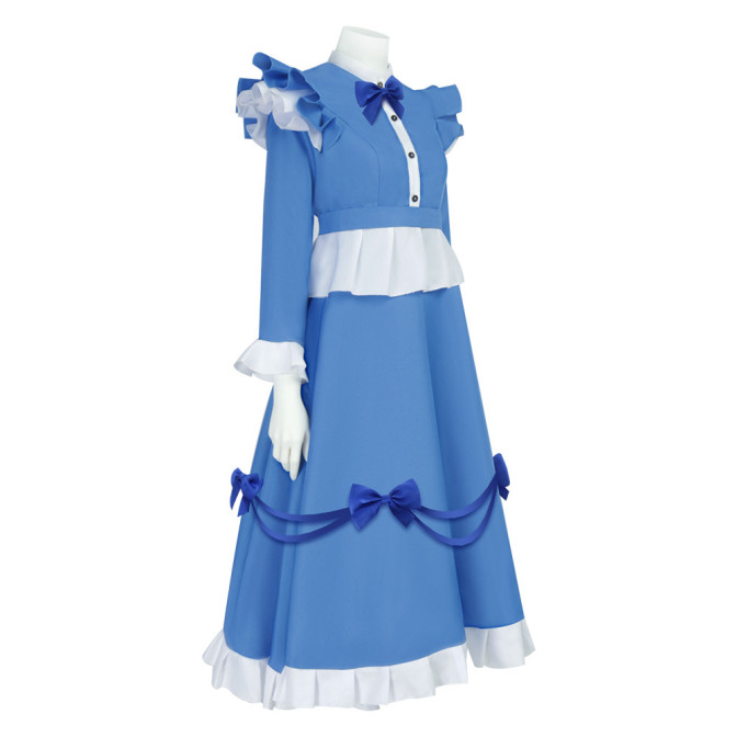 Poppy Playtime Miss Poppy Costume - Blue Dress Miss Poppy Cosplay ...