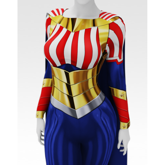 Girls and Women The Boys Homelander Costume - Blue Bodysuit Cape Set ...