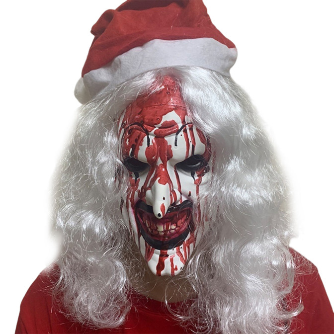 Terrifier 3 Art the Clown Santa Bloody Mask - Art the Clown Santa ...