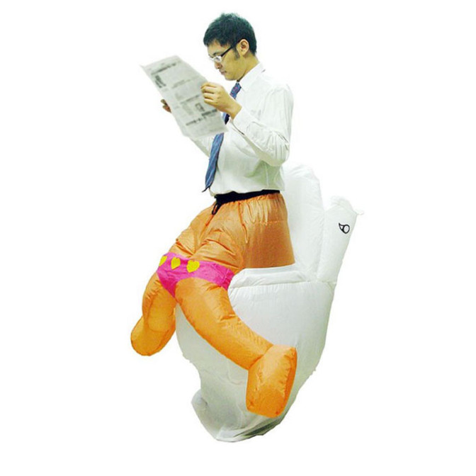 Inflatable Toilet Sitting Costume | Cosplay Costume CosplayCostume.com