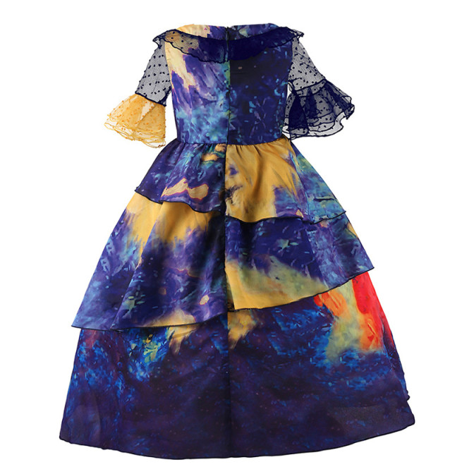 Girls Encanto Isabela Madrigal Costume - Dark Blue Dress Isabela ...