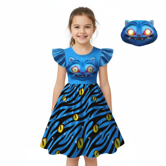 Girls K-Pop Demon Hunters Derpy Tiger Costume - Dress And Mask Set ...