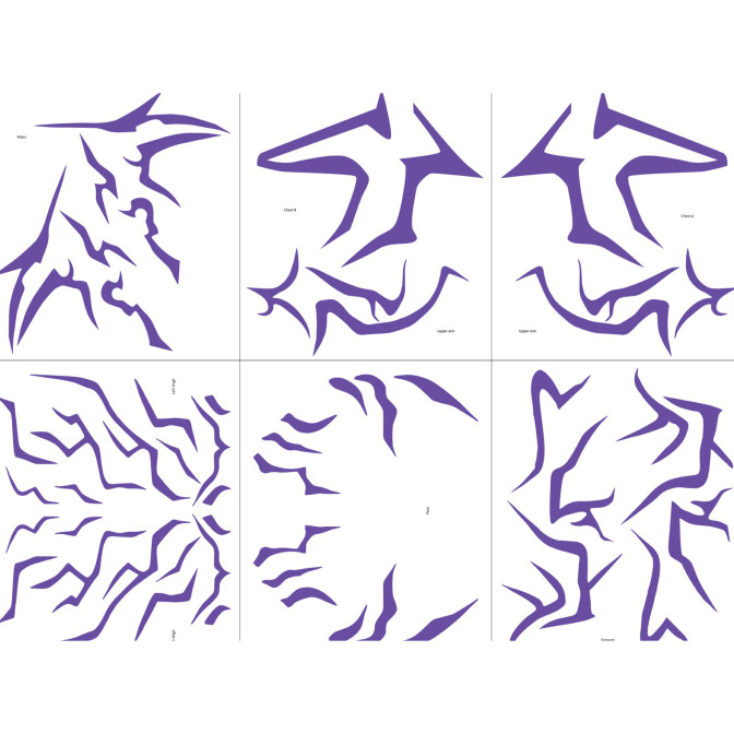 K-Pop Demon Hunters Demon Markings Tattoo Sticker Cosplay Prop ...