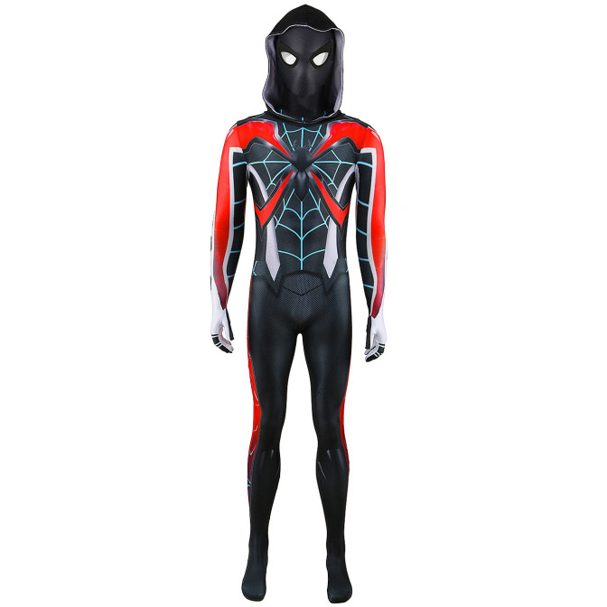 Spider-Man 2 Miles Morales Evolved Suit Style 2 Costume - Black ...