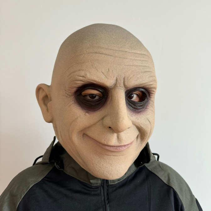 Wednesday Uncle Fester Mask Prop - Uncle Fester Addams Family Costume ...