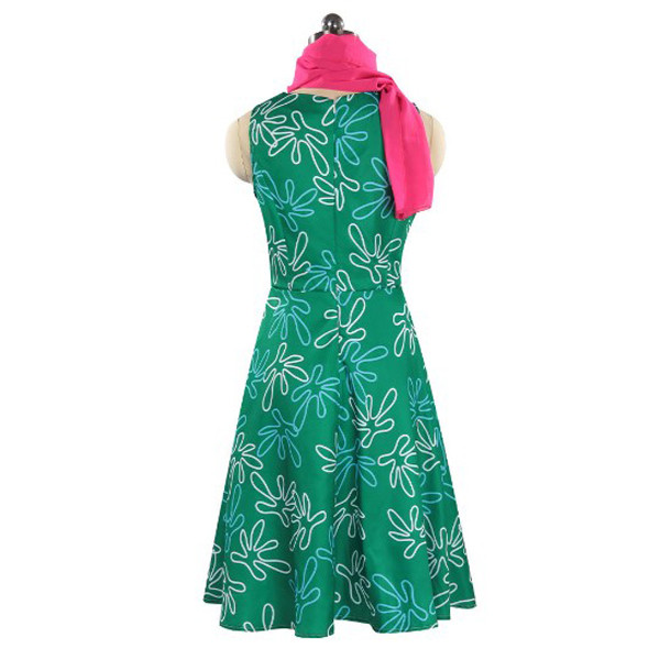 Girls Inside Out 2 Disgust Costume - Green Dress Disgust Cosplay ...
