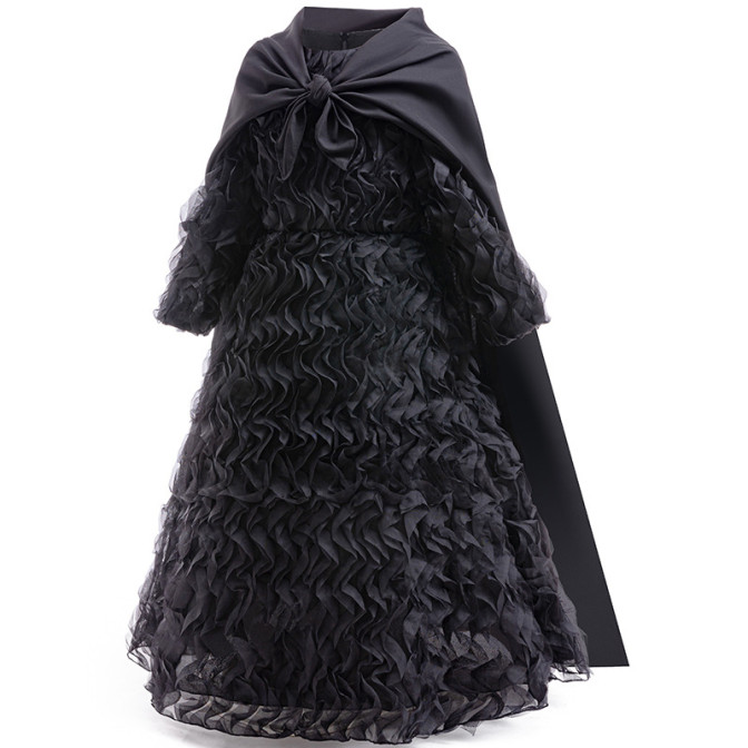 Girls Wicked Elphaba Costume - Black Dress Cape Set Elphaba Cosplay ...