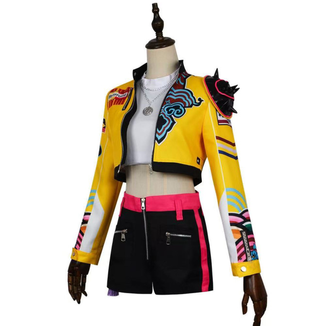 KPop Demon Hunters Rumi Costume - Yellow Jacket Shirt Pants Set Kpop Rumi Cosplay | Cosplay ...