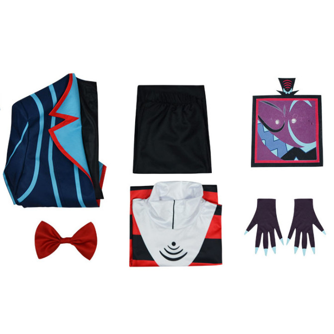 Hazbin Hotel Vox Costume - Suit Mask Set Vox Cosplay | Cosplay Costume ...