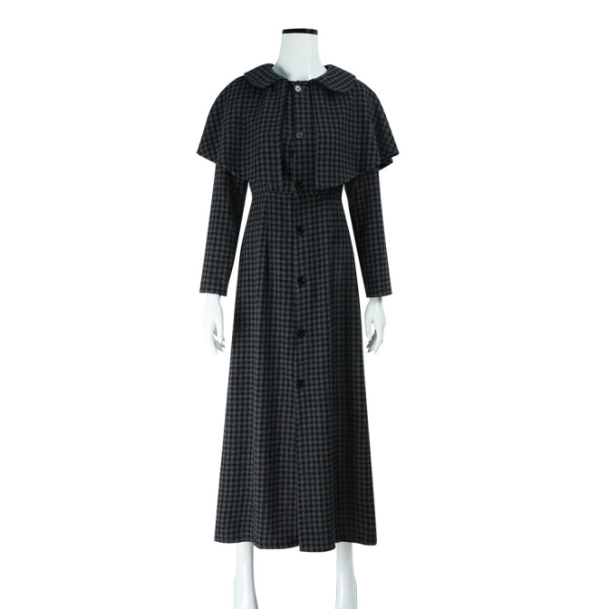 Wednesday Season 2 Coat - Checkered Wool Coat Jenna Ortega Wednesday ...