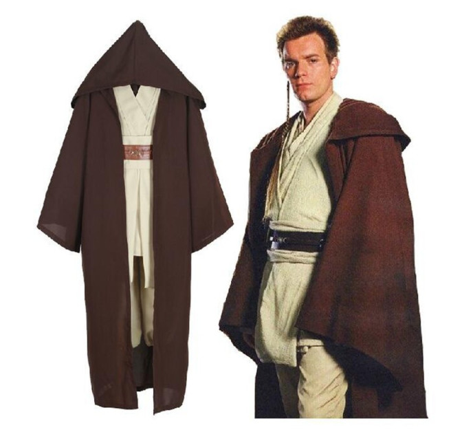 Obi Wan Kenobi Jedi Robe Brown | Cosplay Costume CosplayCostume.com