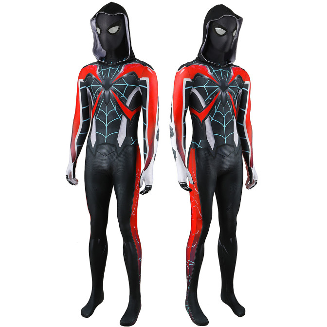 Spider-Man 2 Miles Morales Evolved Suit Style 2 Costume - Black ...