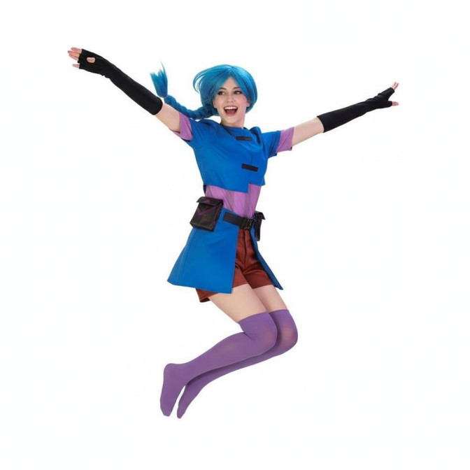 Arcane League of Legends Jinx Costume - Full Set Jinx Cosplay | Cosplay ...