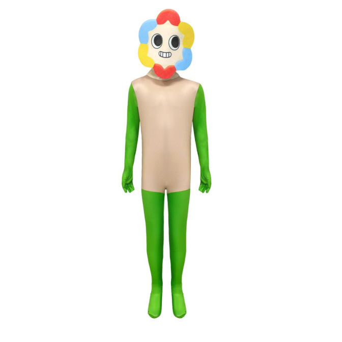 Kids Dandy's World Dandy Costume - Green Bodysuit Mask Dandy Cosplay ...